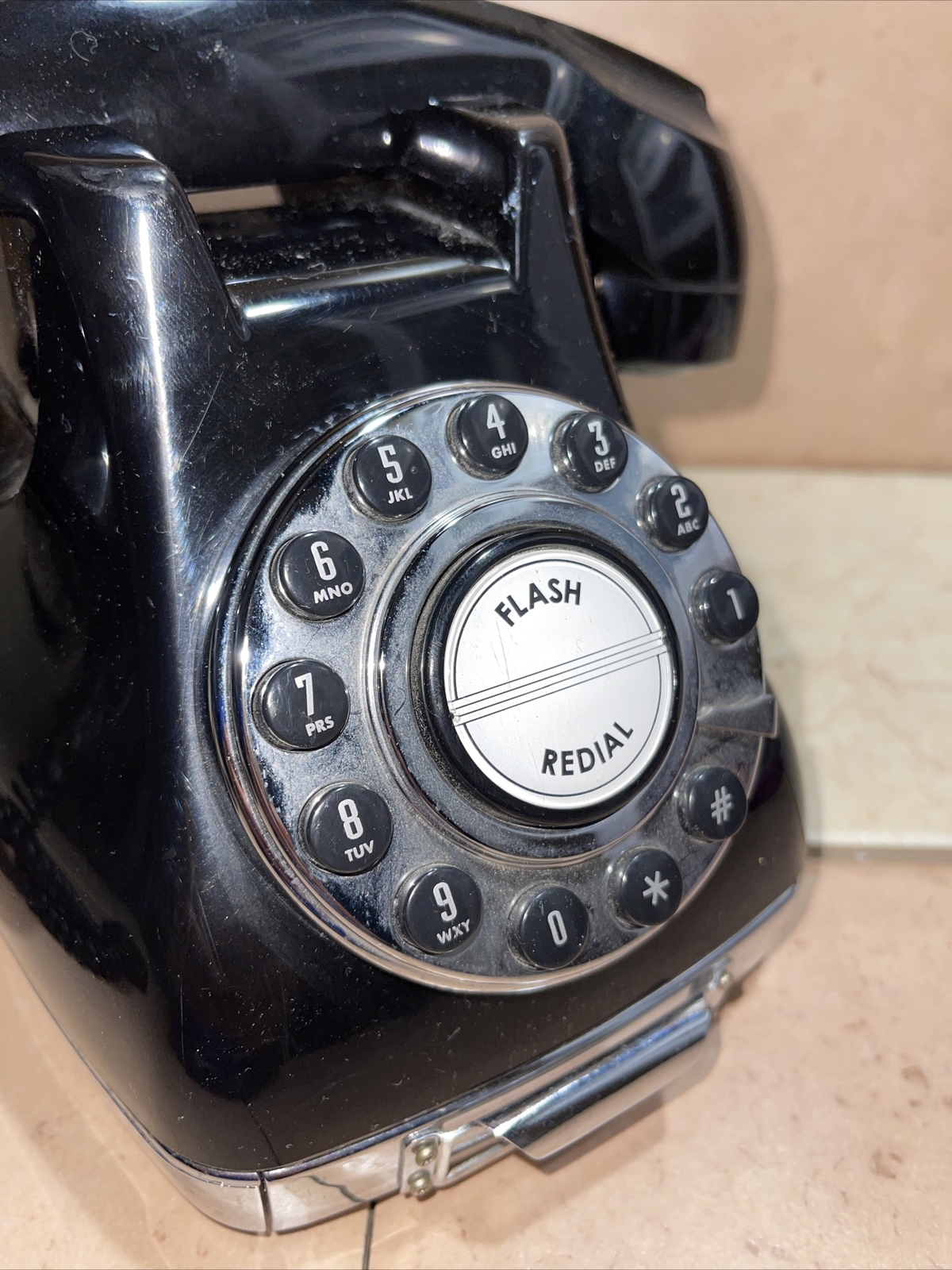 POLYCONCEPT USA METRO PHONE Black Retro Reproduction w/ Digital Dial ...