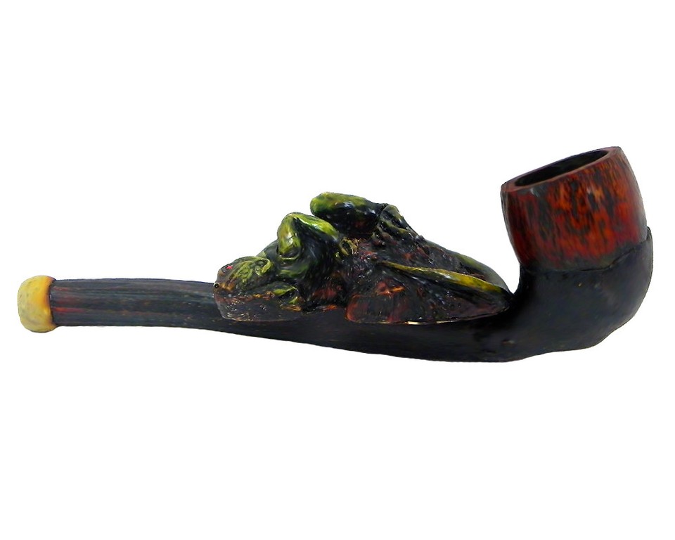 Iguana Lizard Handmade Tobacco Smoking Small Hand Pipe Green Reptile ...
