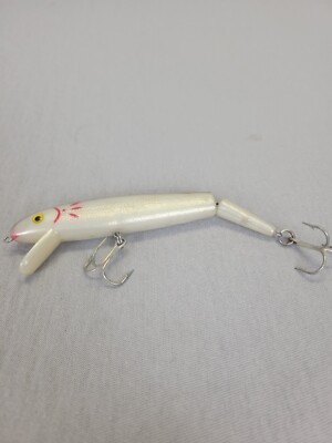 Vintage Cotton Cordel Jointed Deep Red Fin 5.25” Fishing Lure | eBay