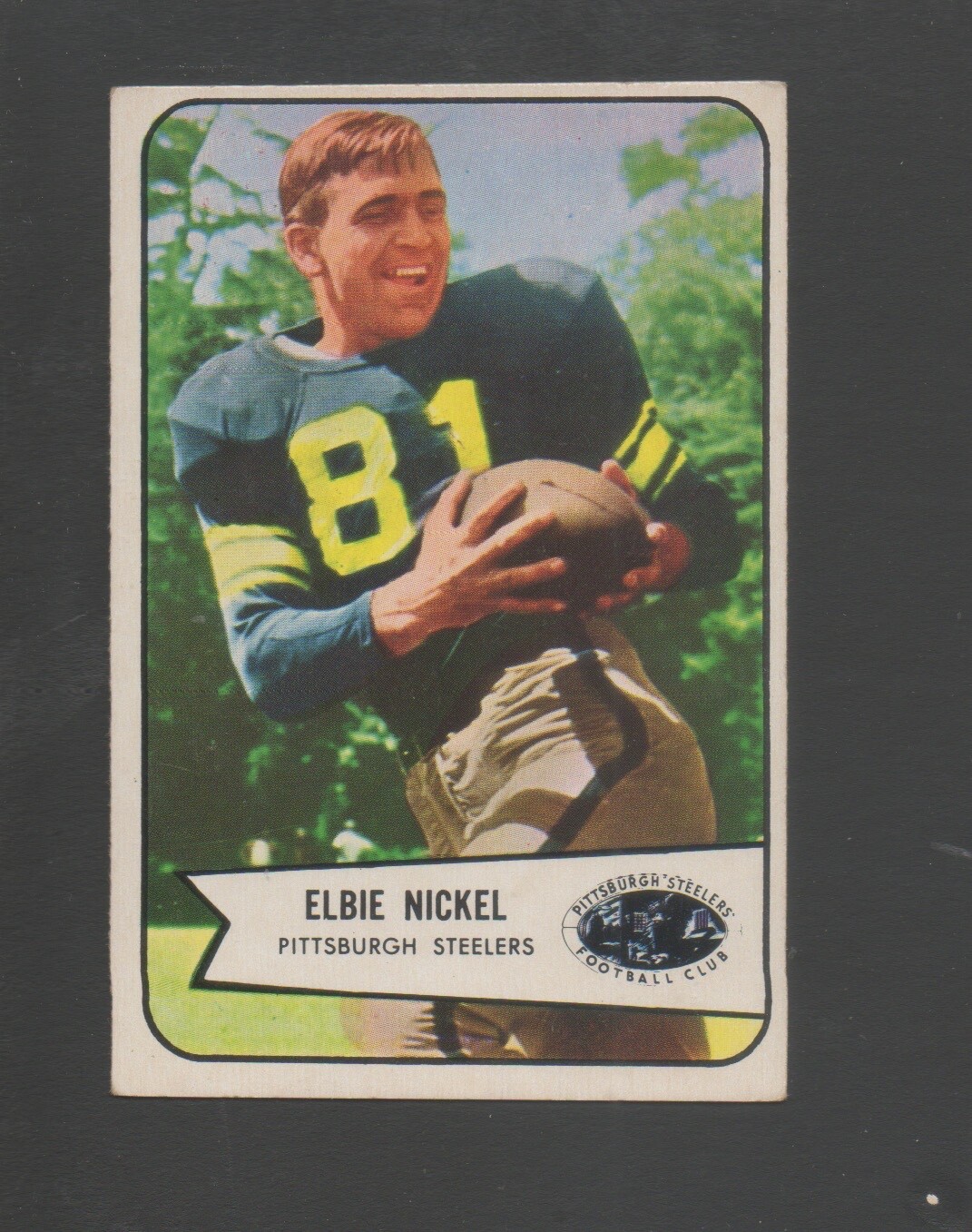 1954 Bowman Football Card #108 Elbie Nickel-Pittsburg Steelers Ex Mint ...