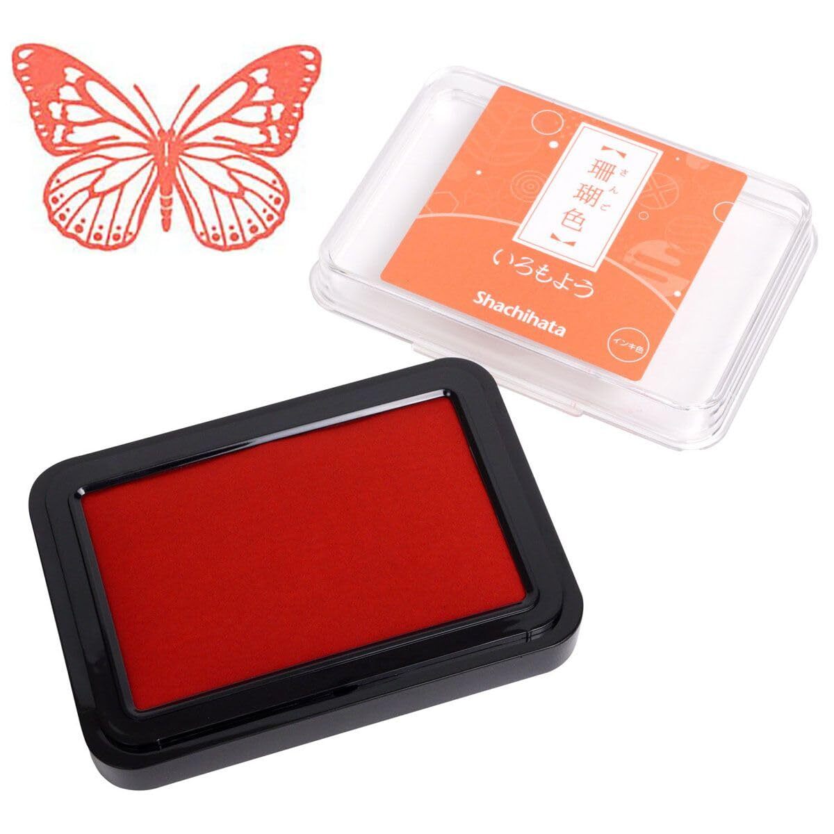 IROMOYO Orange Ink Pad Traditional Japanese Oil-Based Ink for Rubber ...