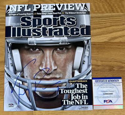 Tony Romo Auto Autograph Signed 8x10 Photo PSA COA Rare | eBay