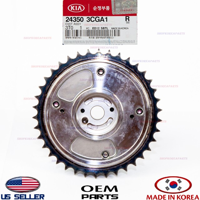 Kia HYUNDAI Camshaft Gear Intake CVVT Assembly OEM 24350-3cga1 for sale ...