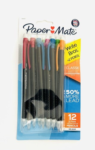 Paper Mate Write Bros. Classic Mechanical Pencils, 0.7mm, HB #2 lead ...