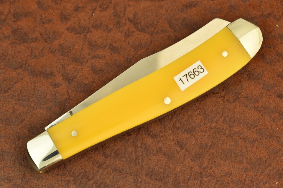 HEN & ROOSTER BERTRAM SOLINGEN GERMANY OLD FLAT YELLOW TRAPPER KNIFE ...