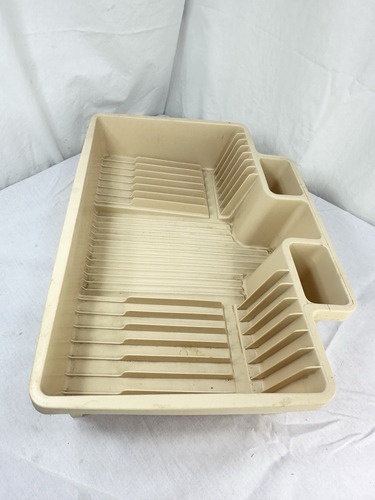 Vtg Rubbermaid 6054 Space Saver Drainer Dish Dry Rack Plastic Almond ...