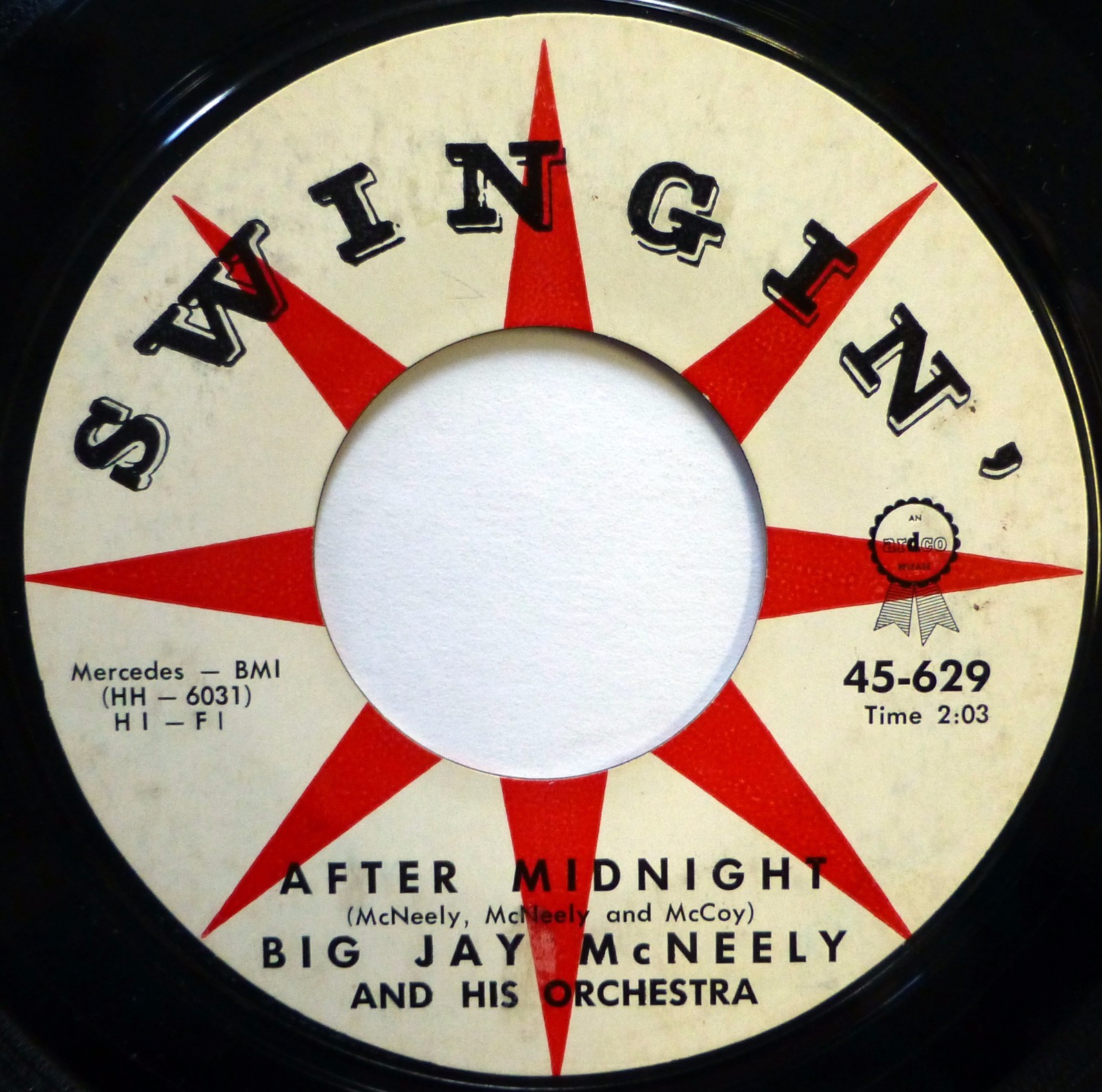 Big Jay Mcneely 45 Avant Minuit / Après Minuit Swinging' R'N'B VG ws619 | eBay