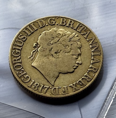 Rare First Year King George 111 Full Gold 1817 Sovereign - 7.98g Of ...