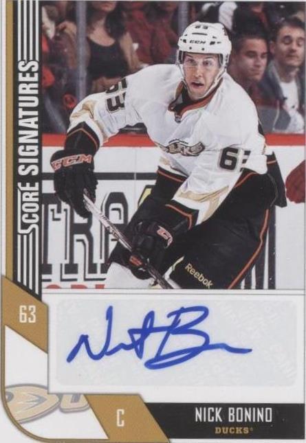 2012-13 Score - Signatures Nick Bonino #SS-NB (AU) for sale online | eBay