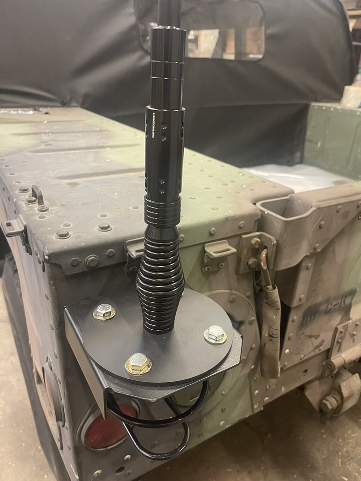 New Twin Military Antenna, Base & Mounting Bracket Kit Not OEM Fits ...