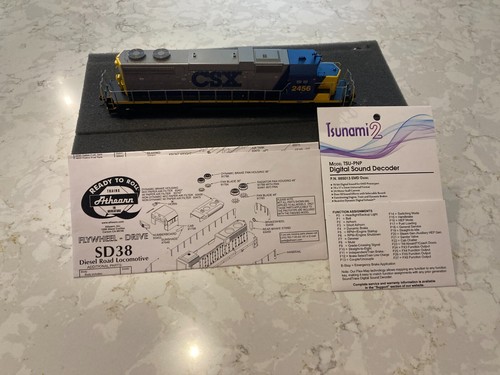 ATHEARN CSX EMD SD38 NEW SOUNDTRAX TSUNAMI ll DCC/SOUND DECODER | eBay