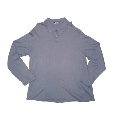 Brandini Sweater Mens XXL Ribbed Knit Long Sleeve 1/4 Button Pullover ...