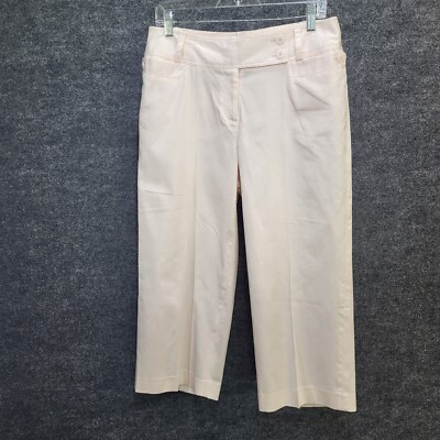 Grace Elements Womens Capri Pants 8 Cotton Spandex Pink Flat Front ...