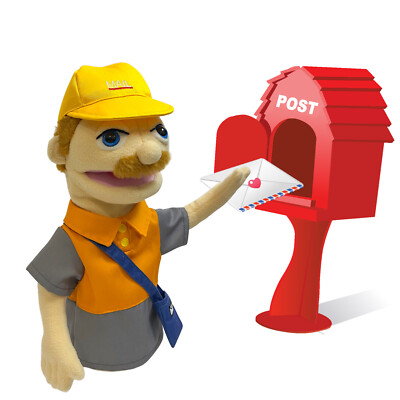 Letter carrier Hand Puppet Plush Puppet with Retractable Puppet Control ...