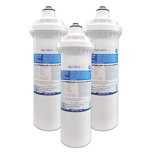 (3 Pack)Aqua Blue H20 High Flow In-line - 4 Stage Replacement Cartridge ...