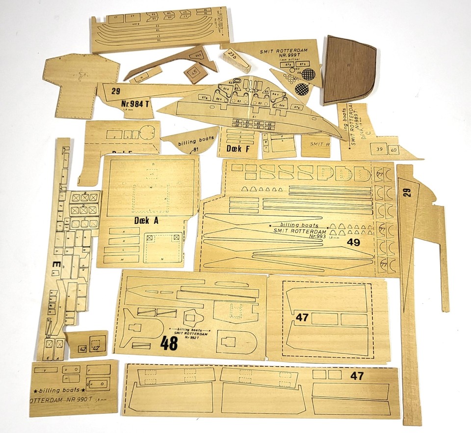 Vintage Billing Boats No. 478 Smit Rotterdam 1:75 Model Kit Parts ...