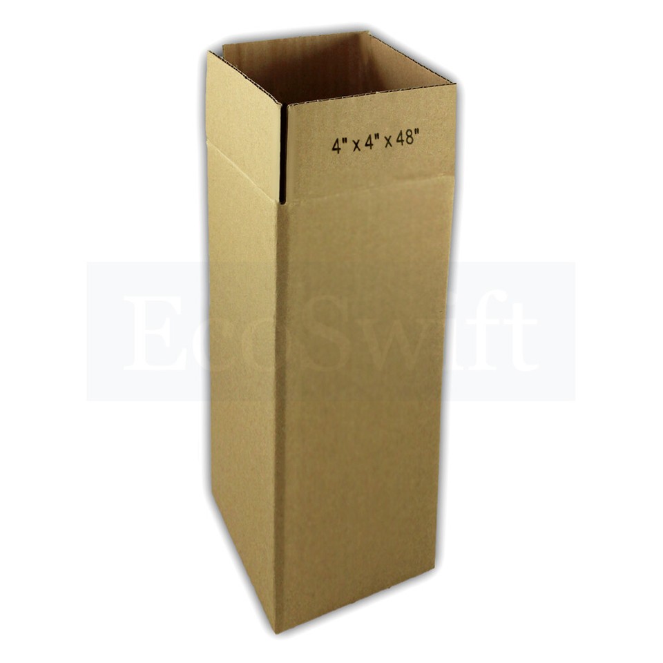 1-50 4x4x48 "EcoSwift" Cardboard Packing Mailing Tall Long Shipping Box ...
