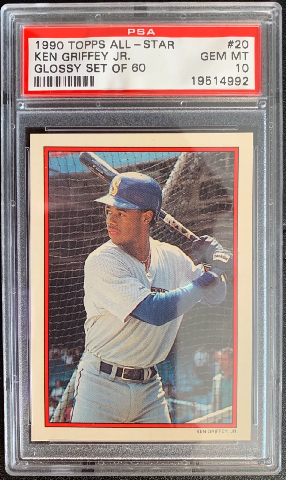 1990 TOPPS ALL-STAR GLOSSY SET OF 60 KEN GRIFFEY JR #20 GEM MINT PSA 10 ...