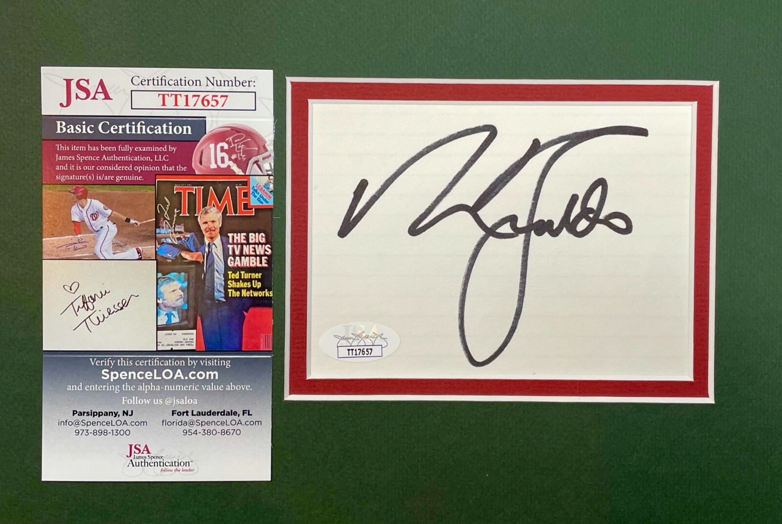 NICK FALDO Autograph Hand SIGNED INDEX CARD Double Matted with PHOTO ...