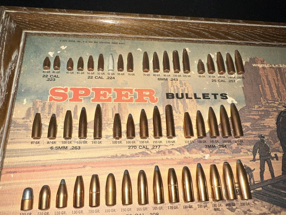 Vintage Framed SPEER Bullet Display Railroad—1971—Lewiston Idaho | eBay