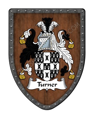 Turner Family Crest Custom Coat of Arms, Hanging Wall Shield SH503PDGHG ...