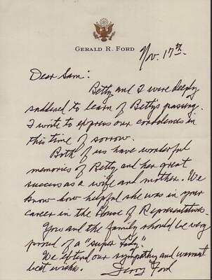 GERALD R. FORD - AUTOGRAPH LETTER SIGNED 11/17 | eBay