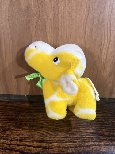 Vintage EDEN Toys Inc USA Musical Wind Up YELLOW WHITE COW Stuffed ...