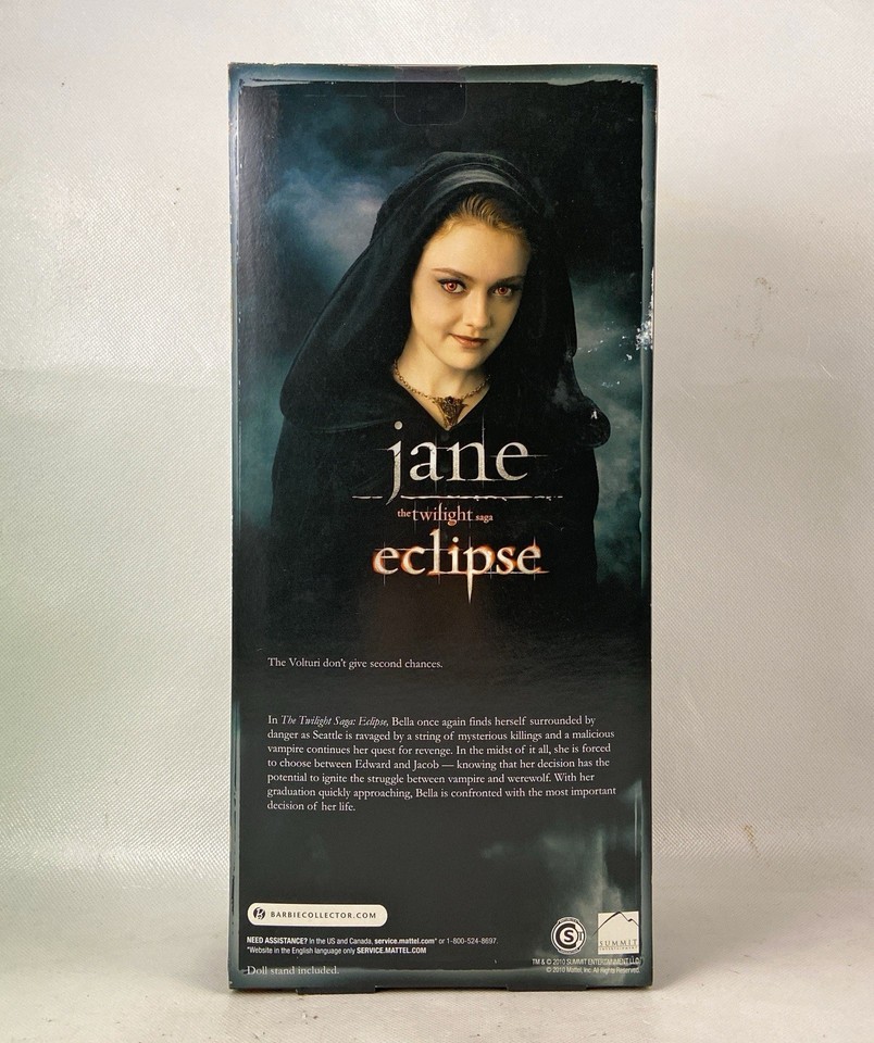 🌟Twilight Saga Eclipse Jane Barbie Doll Collector Pink Label 2010 ...