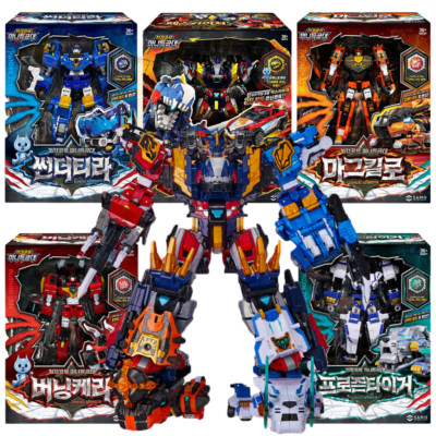 Miniforce Dinoid Rex Kaiser D6 Transforming Robot Toy Set - 5 Robots ...