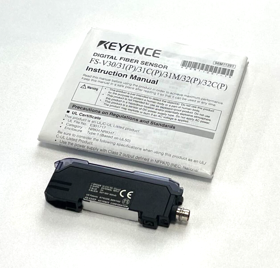 KEYENCE FS-V31CP Sensor Amplifier Fiber Optic Sensor FS-V30 Series w/o ...