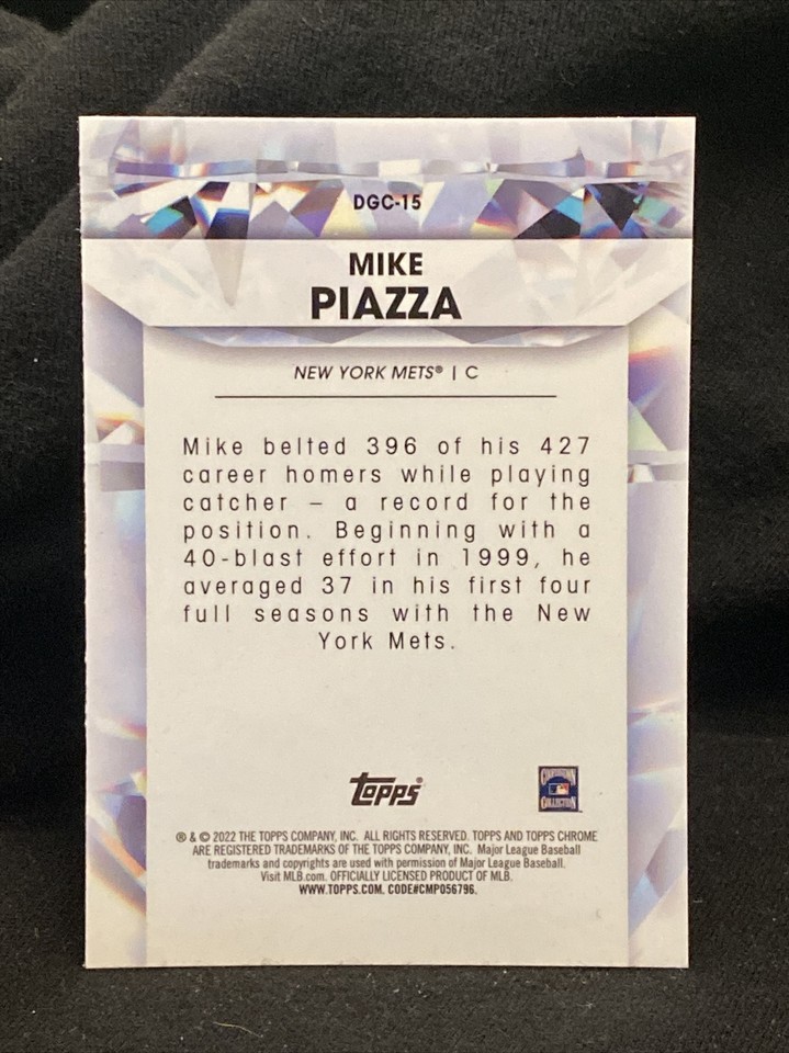 2022 Topps Chrome Update Diamond Greats Mike Piazza DGC-15 New York ...