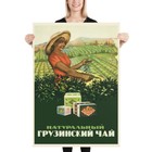 Georgian tea, USSR, 1956 — Soviet vintage tea poster, vintage tea print ...