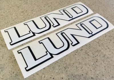 24" Lund Boat Outboard Motor Marine Decals Vinyl Stickers Pair Set of 2 ...