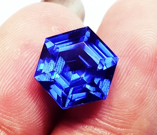 Loose Gemstone Hexagon Cut Natural Blue Sapphire 8 to 10 Ct Certified ...