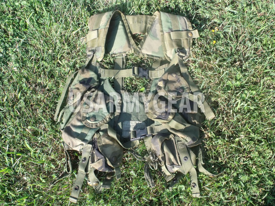 US MADE Military USGI MOLLE Woodland Enhanced Tactical Load Bearing ...