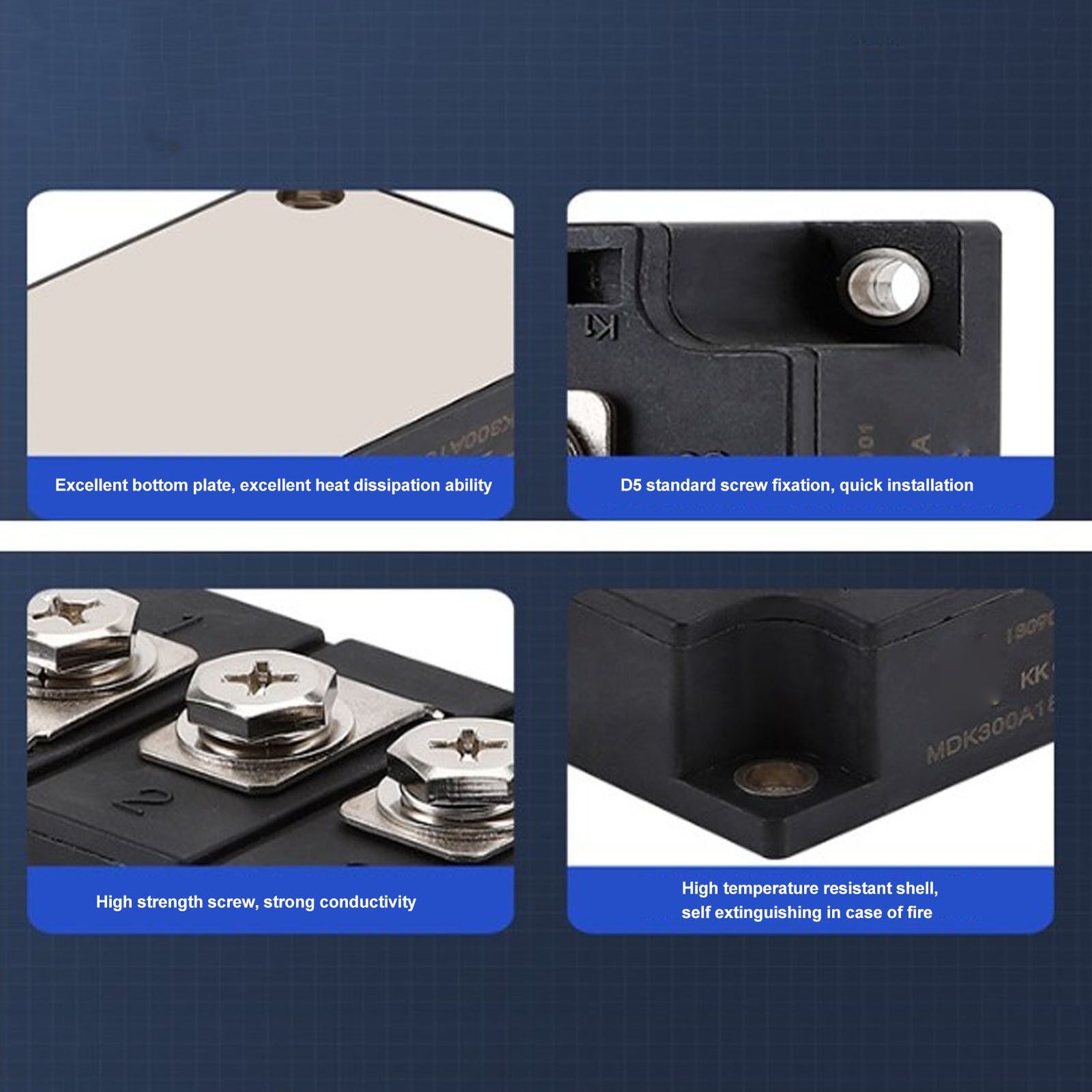 Photovoltaic AntiReverse Diode 160A 1600V 2 In 1 Out Common Cathode ...