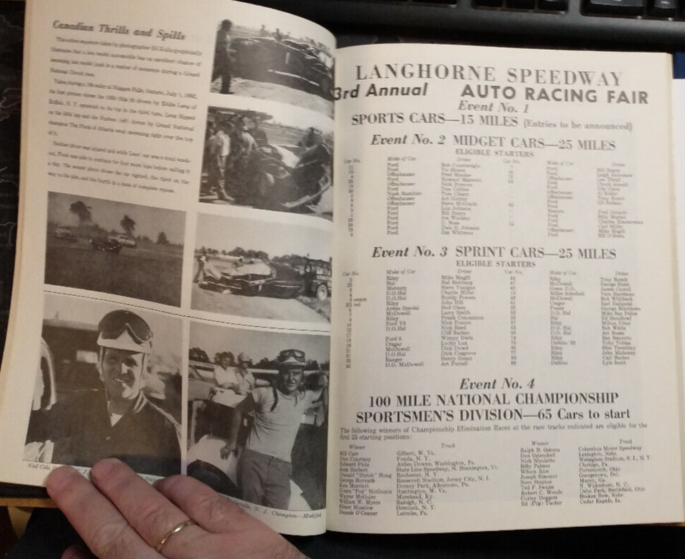 Langhorne Speedway Book - Memories of the 50's - USAC-NASCAR-URC ...
