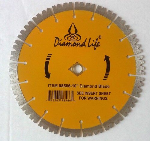 10" YELLOW - 15mm Saber Tooth Segmented Super Premium Diamond Blade- DM ...