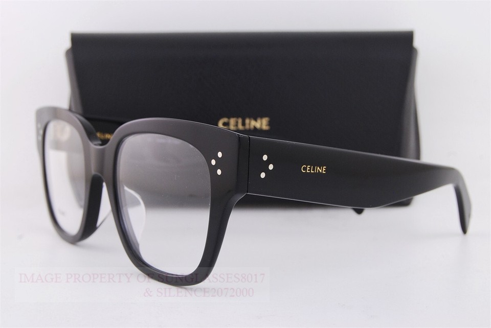 Brand New CELINE Eyeglass Frames CL 50110U 001 Black For Men Women Size ...