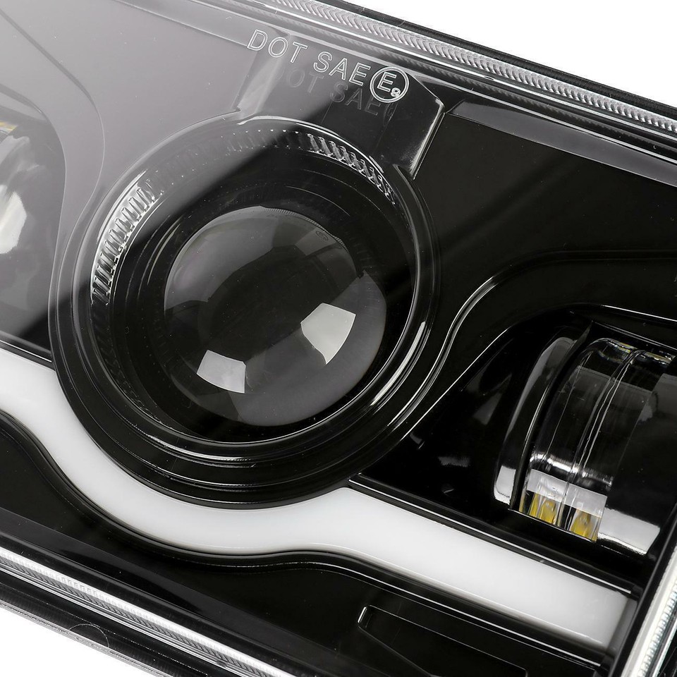 4pcs 4x6'' Led Headlights fit Peterbilt Kenworth T800 W900 Chevy Camaro ...