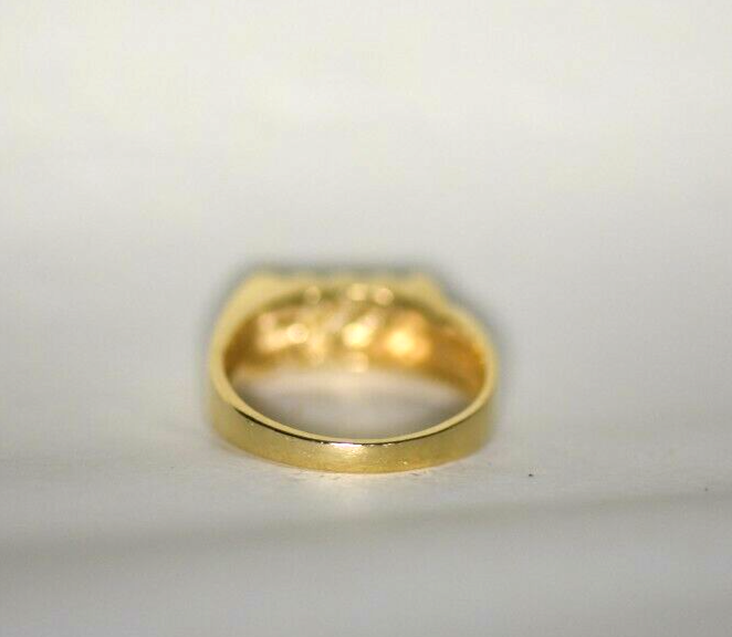 SOLID 14k Yellow Gold Retro Design Mens Ring Vintage 1970 - 80s? | eBay