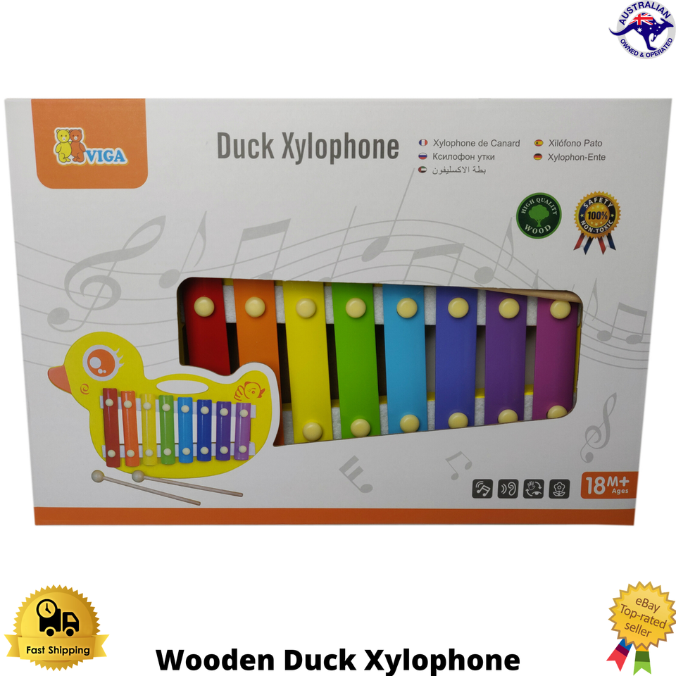 Duck Xylophone Instrument Wooden Toy Children Kid Musical Fun Non-Toxic ...