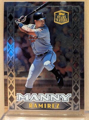 1999 Topps Stars 'n Steel #10 Manny Ramirez Indians RARE REAL HEAVY ...