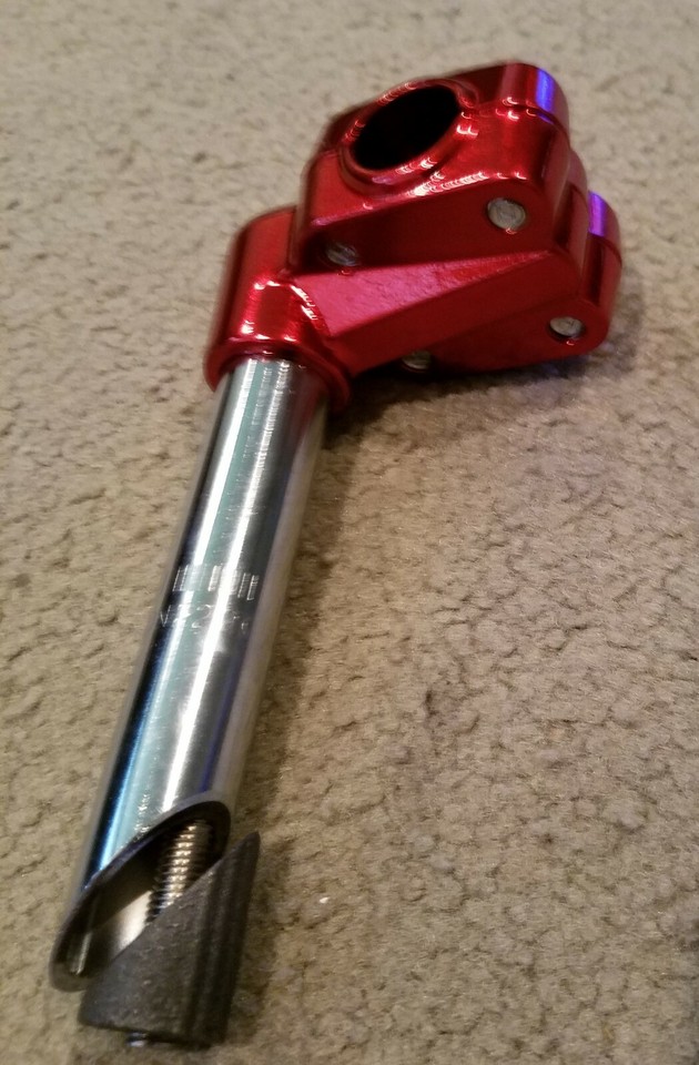 NEW BMX FREESTYLE BICYCLE GOOSENECK STEM 21.1mm RED , CRUISERS, SCHWINN ...