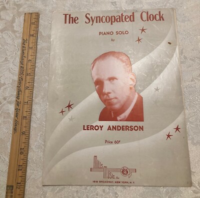 The Syncopated Clock - Piano Solo by Leroy Anderson Vintage 1950 Sheet ...