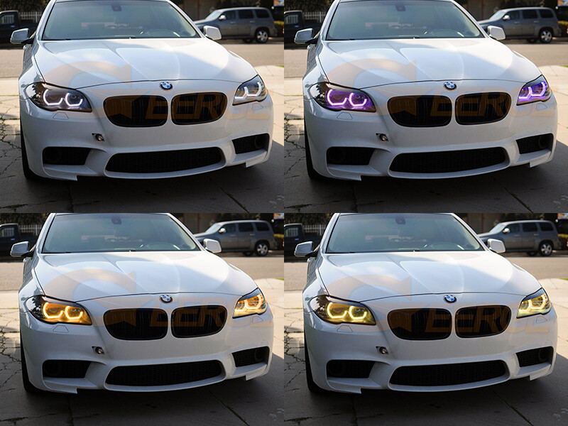 For BMW 5 Series F10 F11 F18 M5 Multi Color DTM Style RGB Led Angel ...