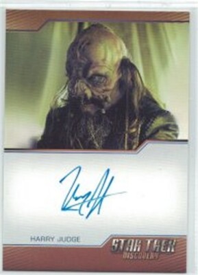 Star Trek Discovery One autograph card Harry Judge FB | eBay