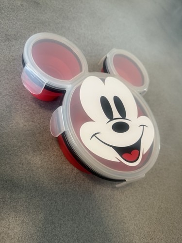 Disney Mickey Mouse Silicone Divided Food Container Collapsible with ...