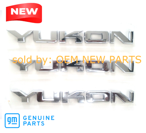 GENUIN YUKON EMBLEM BADGE NAMEPLATE REAR TAILGATE DOOR 2007-2020 NEW ...