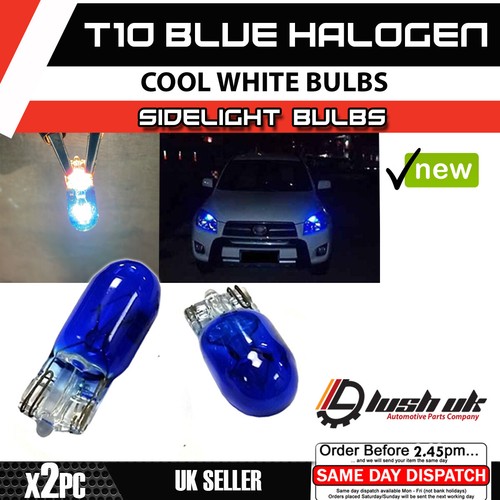 2 x Xenon Blue White T10 501 W5W Sidelight Bulbs UK halogen bulb ...